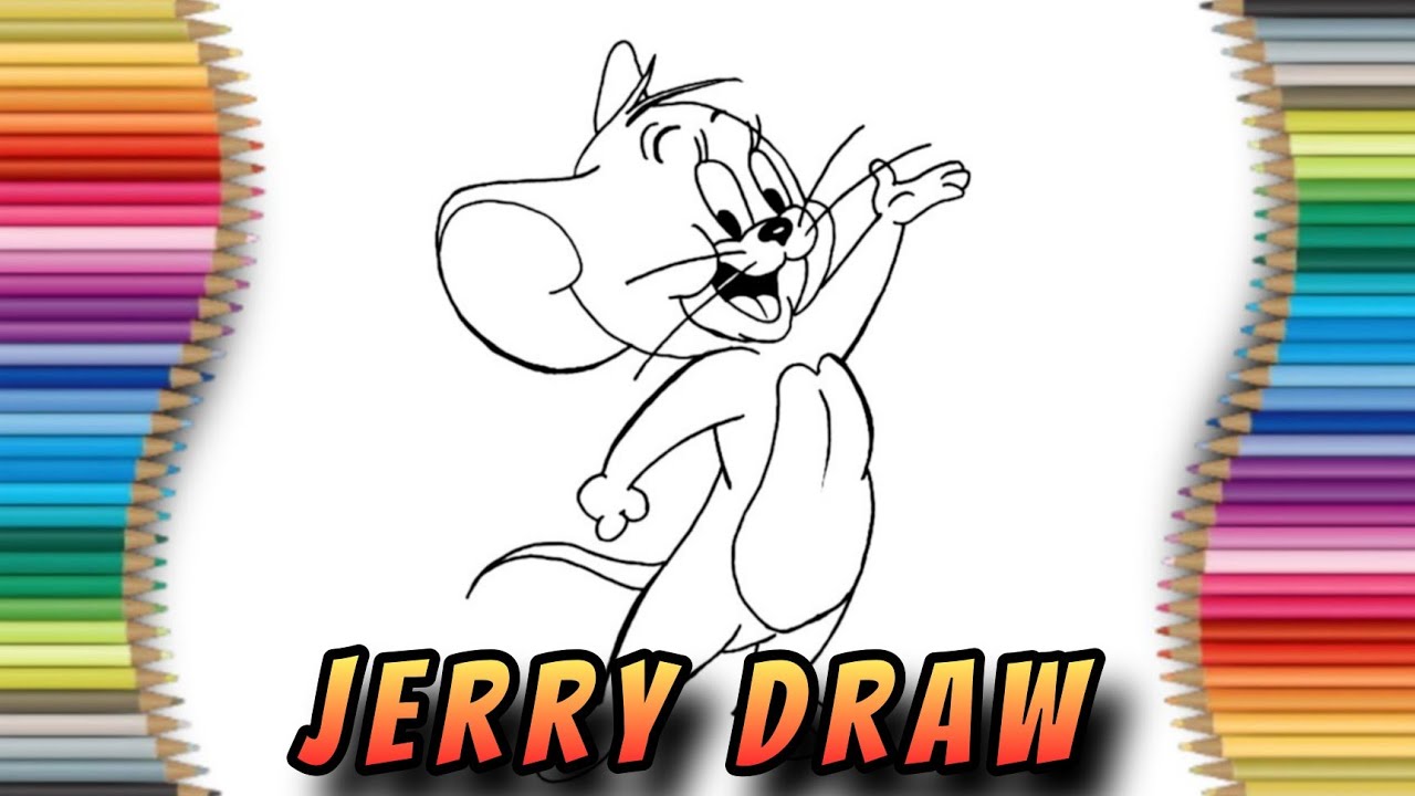 How to draw Jerry the mouse| how to draw Jerry from Tom and Jerry step ...