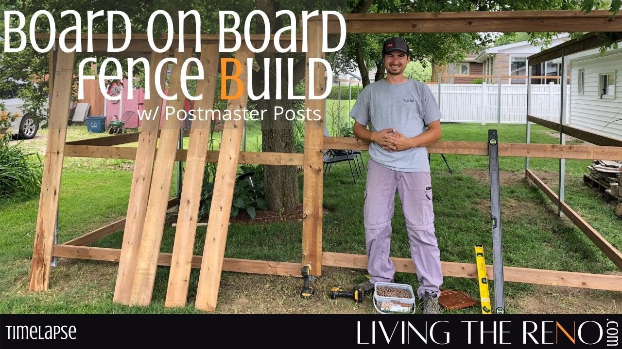 Installing Board on Board Fence With Postmaster Posts | DIY | Timelapse ...