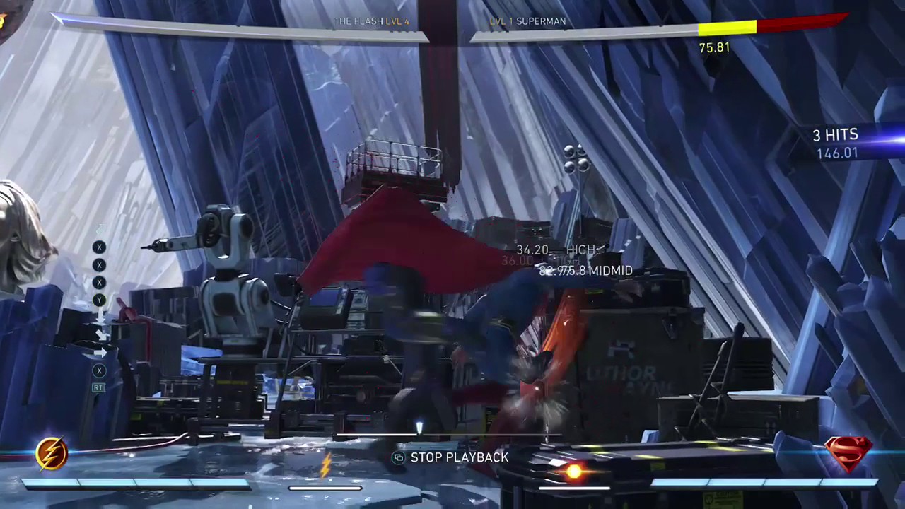 FLASH 1 meter burn combo INJUSTICE 2 - YouTube