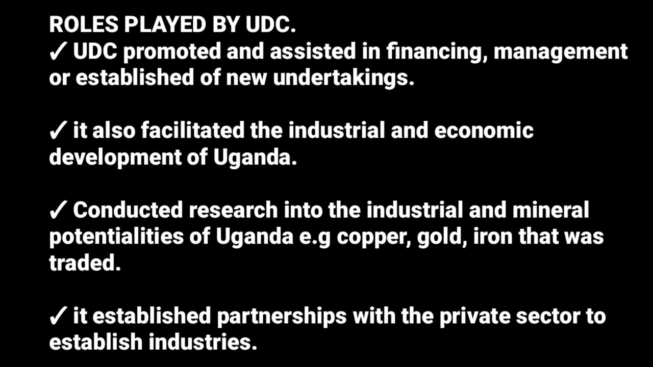 Uganda Development Corporation (UDC, topic 4 ED @NAISHA ACADEMY ) - YouTube