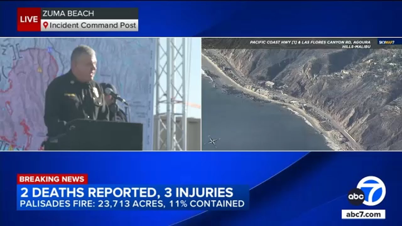 Officials provide latest on Palisades Fire battle, progress - YouTube