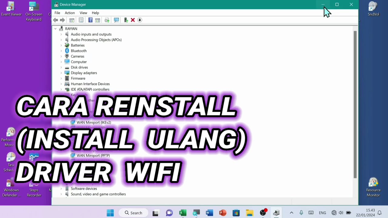 Cara Reinstall (Instal Ulang) Driver Wifi di Windows 11 Laptop - YouTube