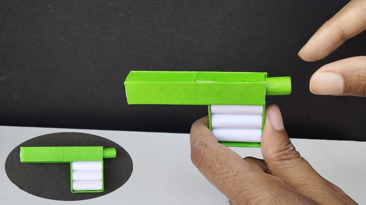 How to make mini paper gun | DIY paper gun that shoots | Paper toys ...