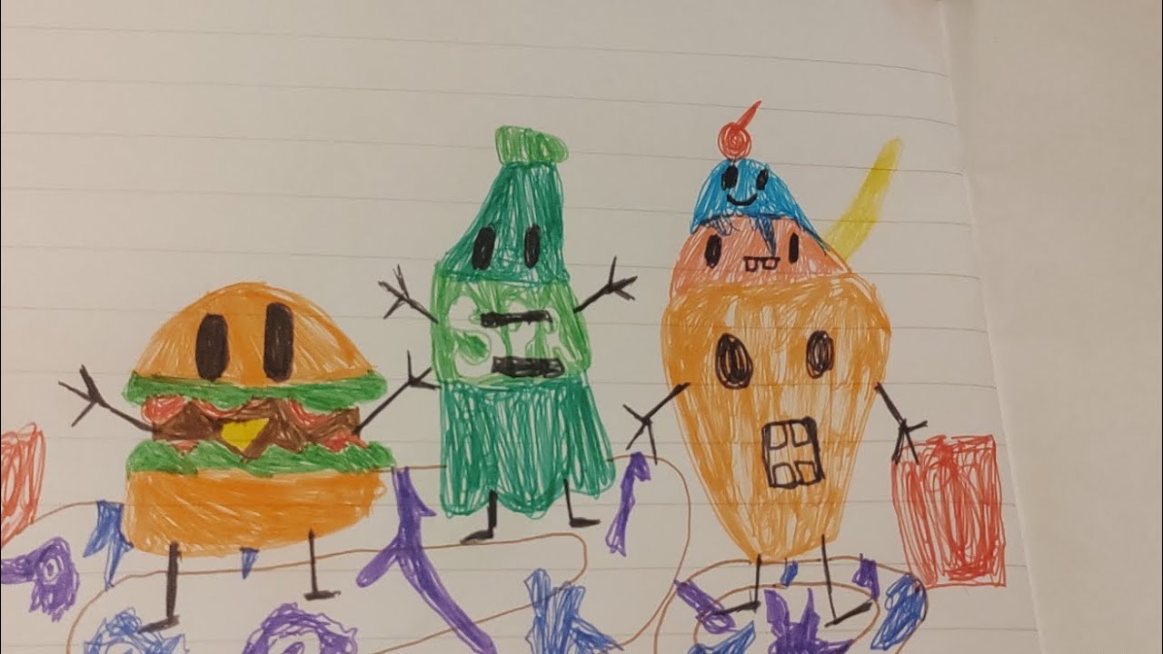 how to draw alive foods - YouTube