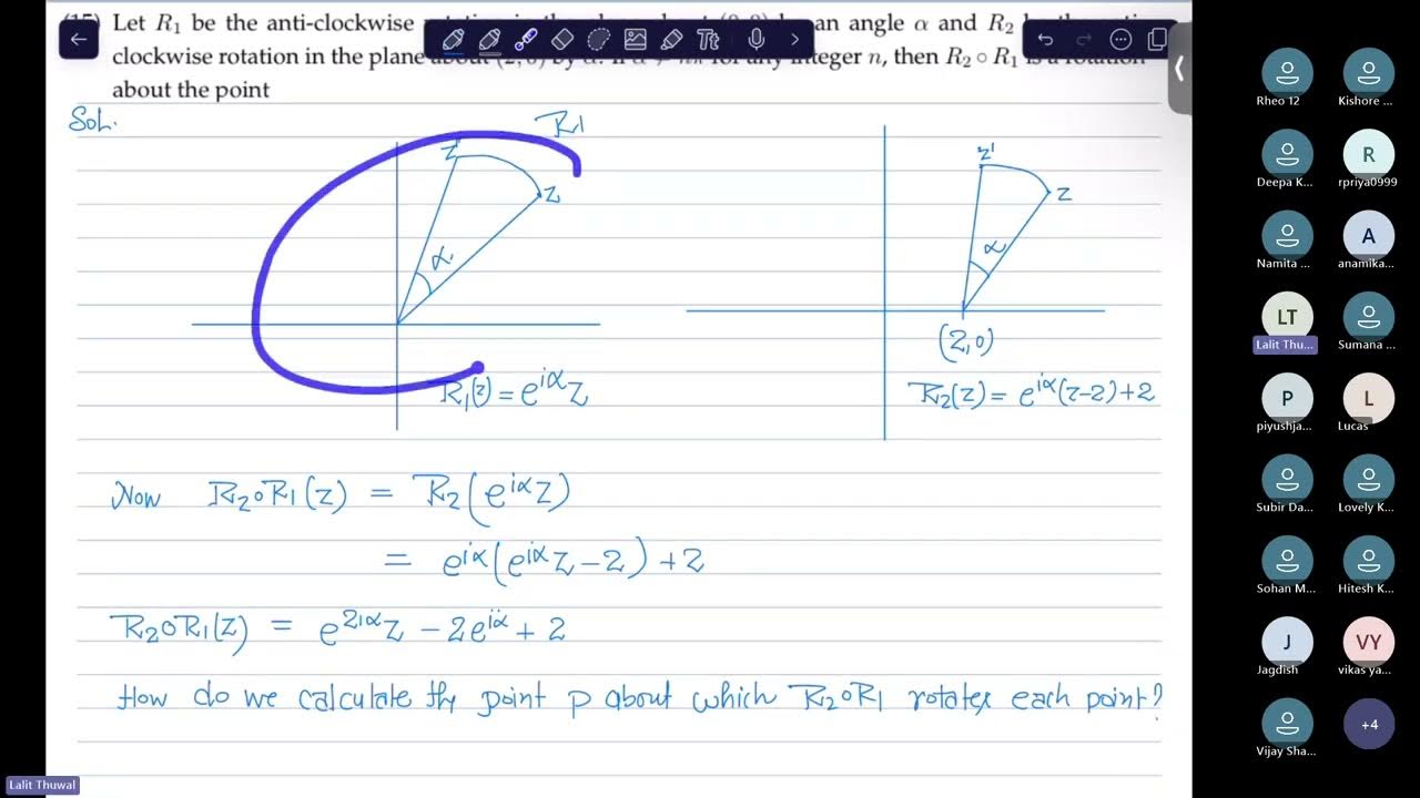 NBHM 2024 | Question 15 Solution – compositions of rotations - YouTube