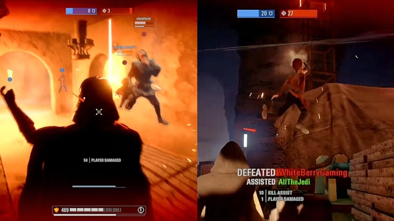 Battlefront 2 | Vader carry & toxic player hit with a comeback - YouTube