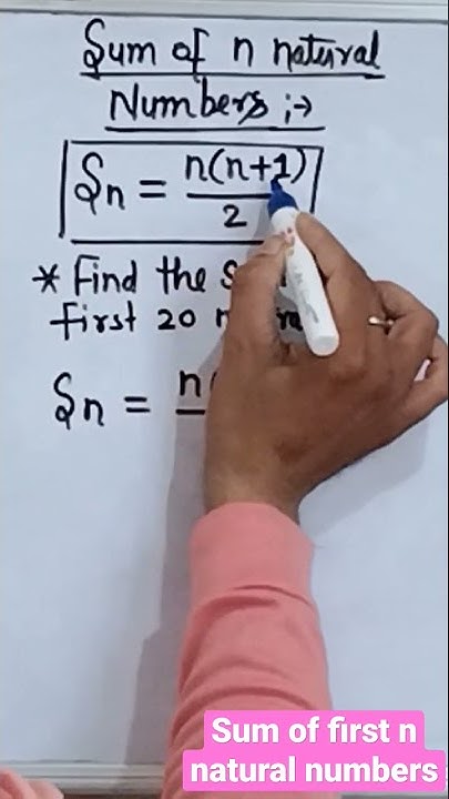 How to find Sum of n natural numbers - YouTube