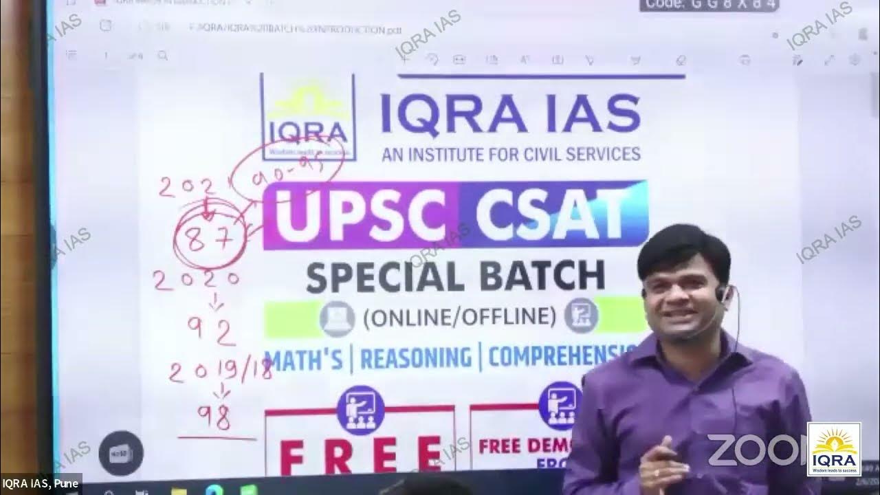CSAT Demo Class 2 @IQRA IAS Pune Lectures - YouTube
