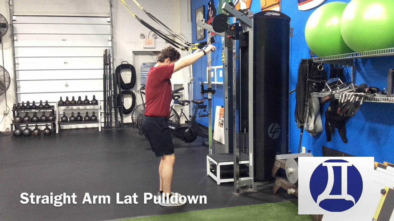 Straight Arm Lat Pulldown - YouTube