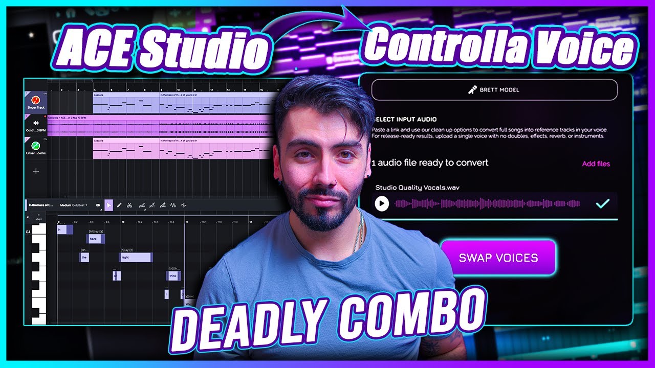 Using Controlla Voice To Swap ACE Studio Vocals (with my own voice) - YouTube