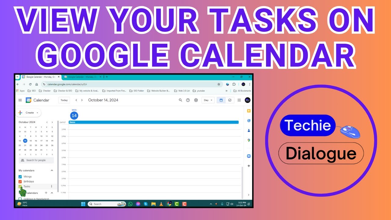 How to View Your Tasks on Google Calendar - YouTube