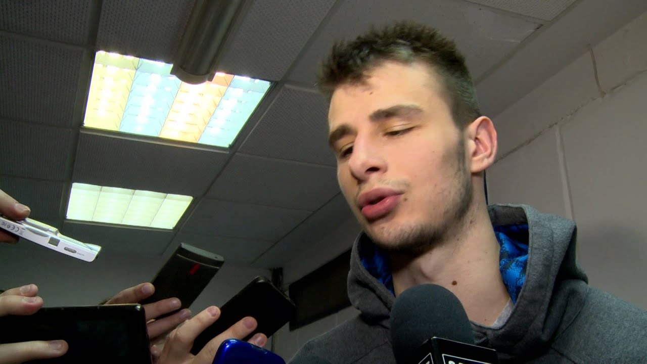 Nemanja Dangubić after the 1st semi-final game (Crvena zvezda Telekom ...