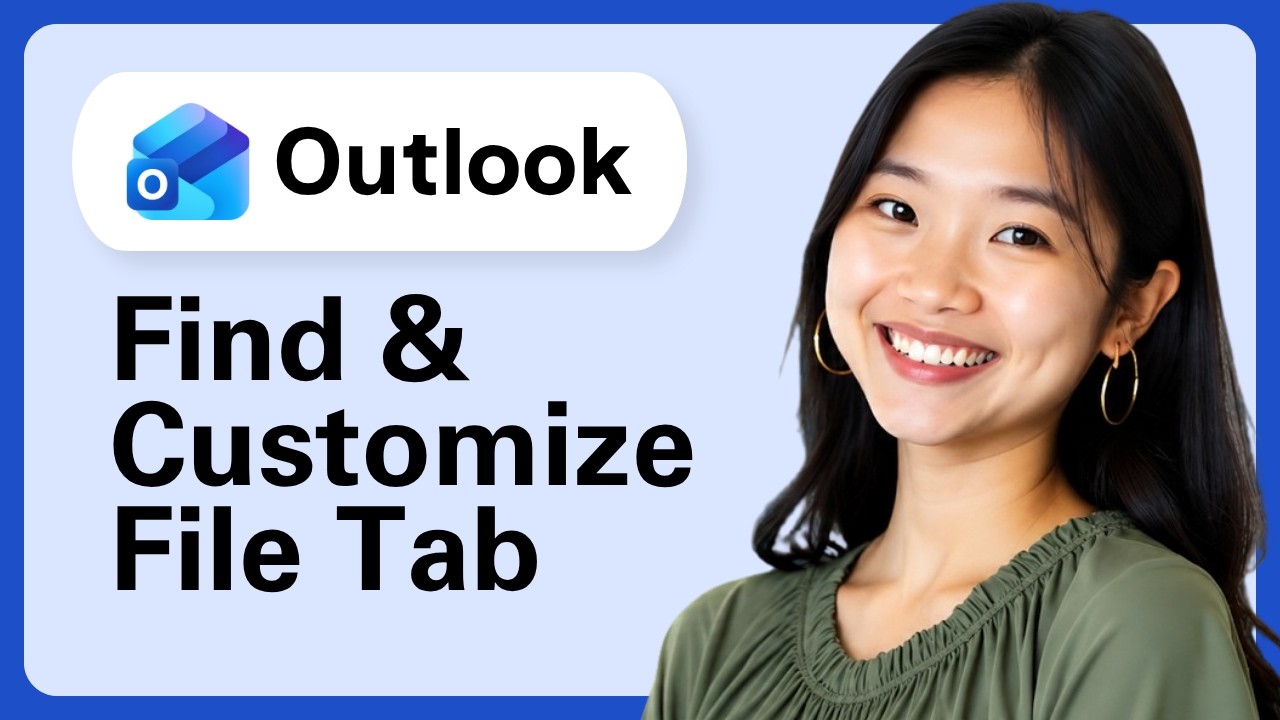 How To Find & Customize File Tab In Outlook - YouTube