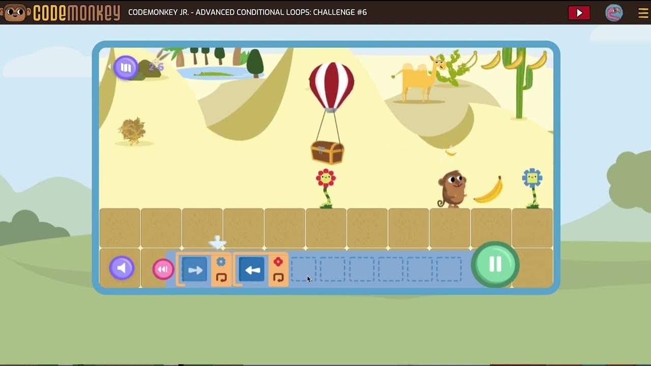 CodeMonkey Jr Advanced Conditional Loops 6 - YouTube