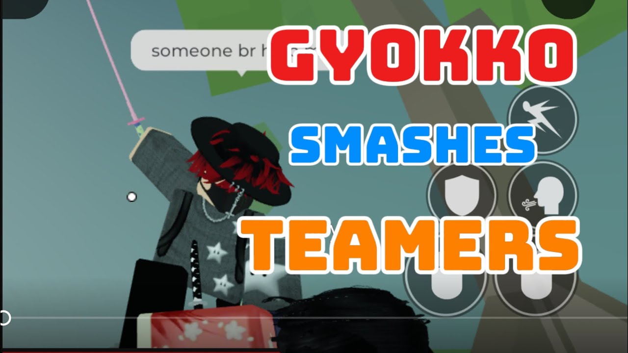 Gyokko smashes teamers |Roblox Rogue Demon| - YouTube