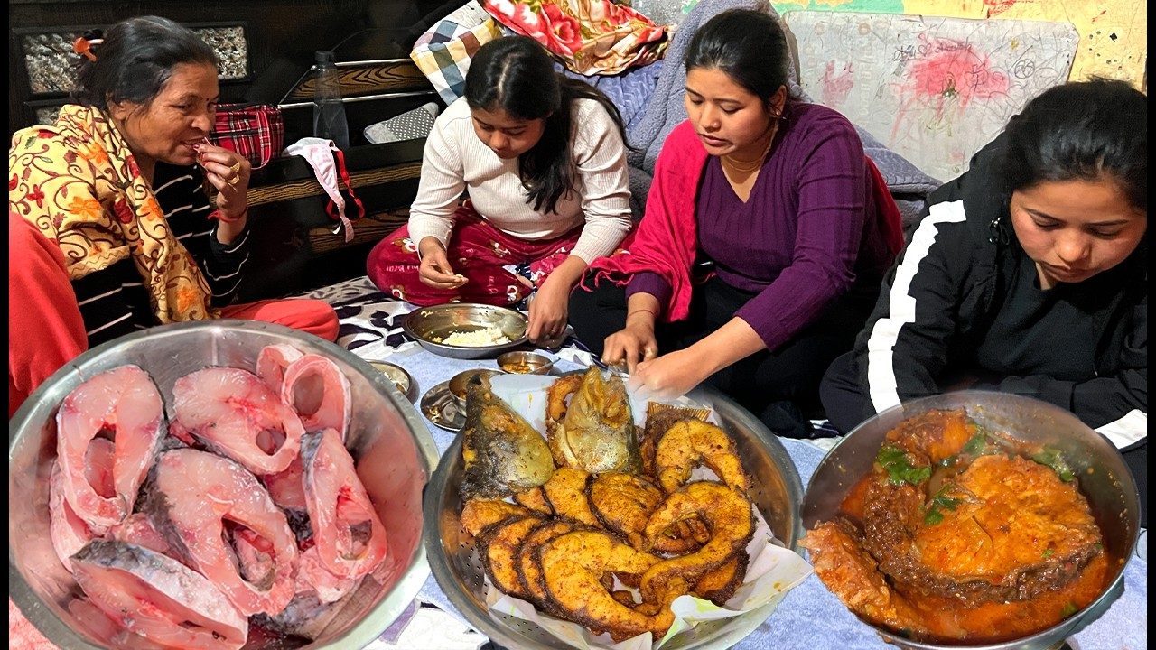Rohu Fish Curry Recipe | Nepali Village-Style Family Fish Curry Cooking ...