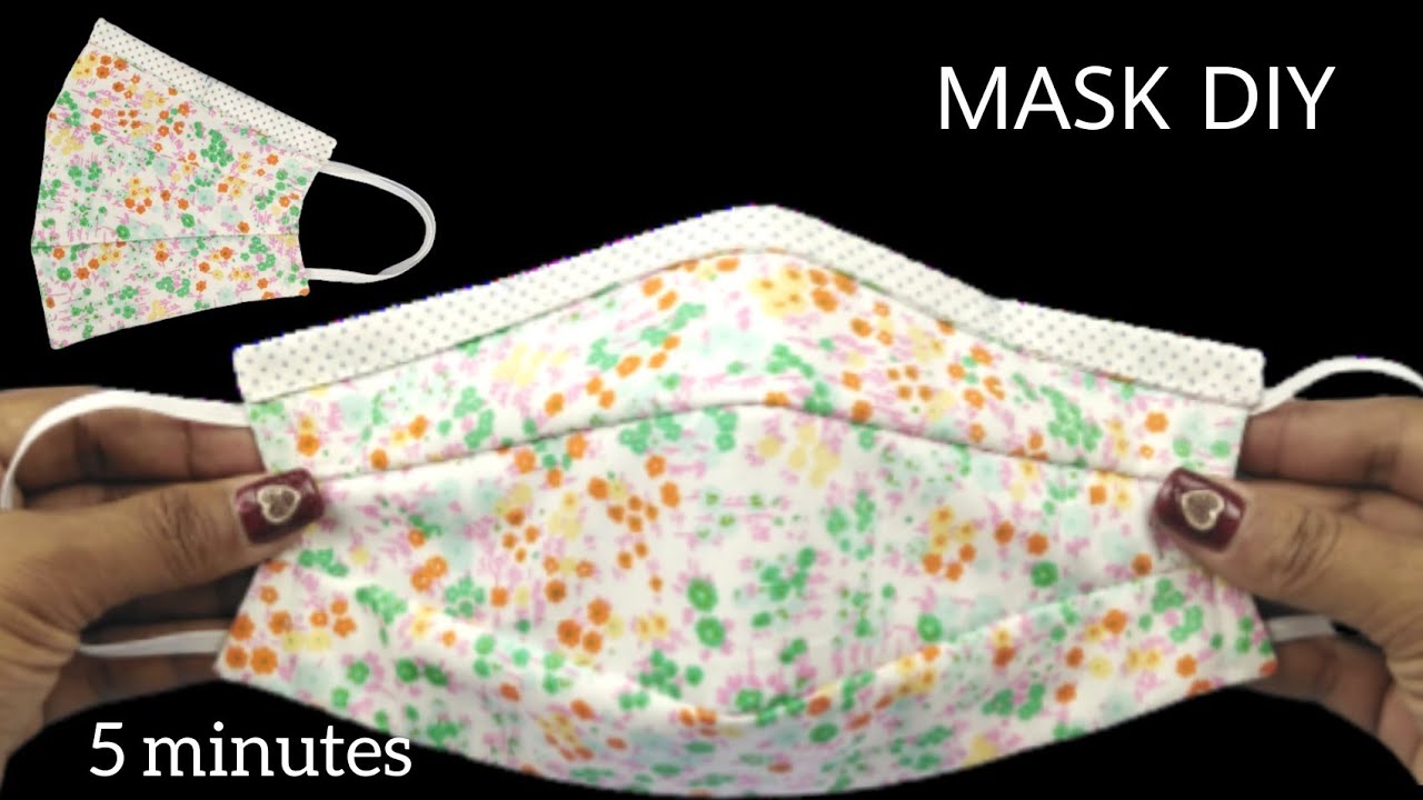 Easy Mask 5 minutes with nose wire|DIY Face Mask Sewing Tutorial at hom ...