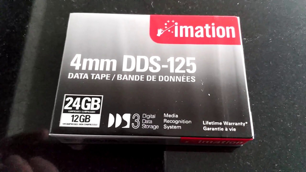 Imation DDS3 Data Tape 4mm 12/24GB - IMN11737 - YouTube