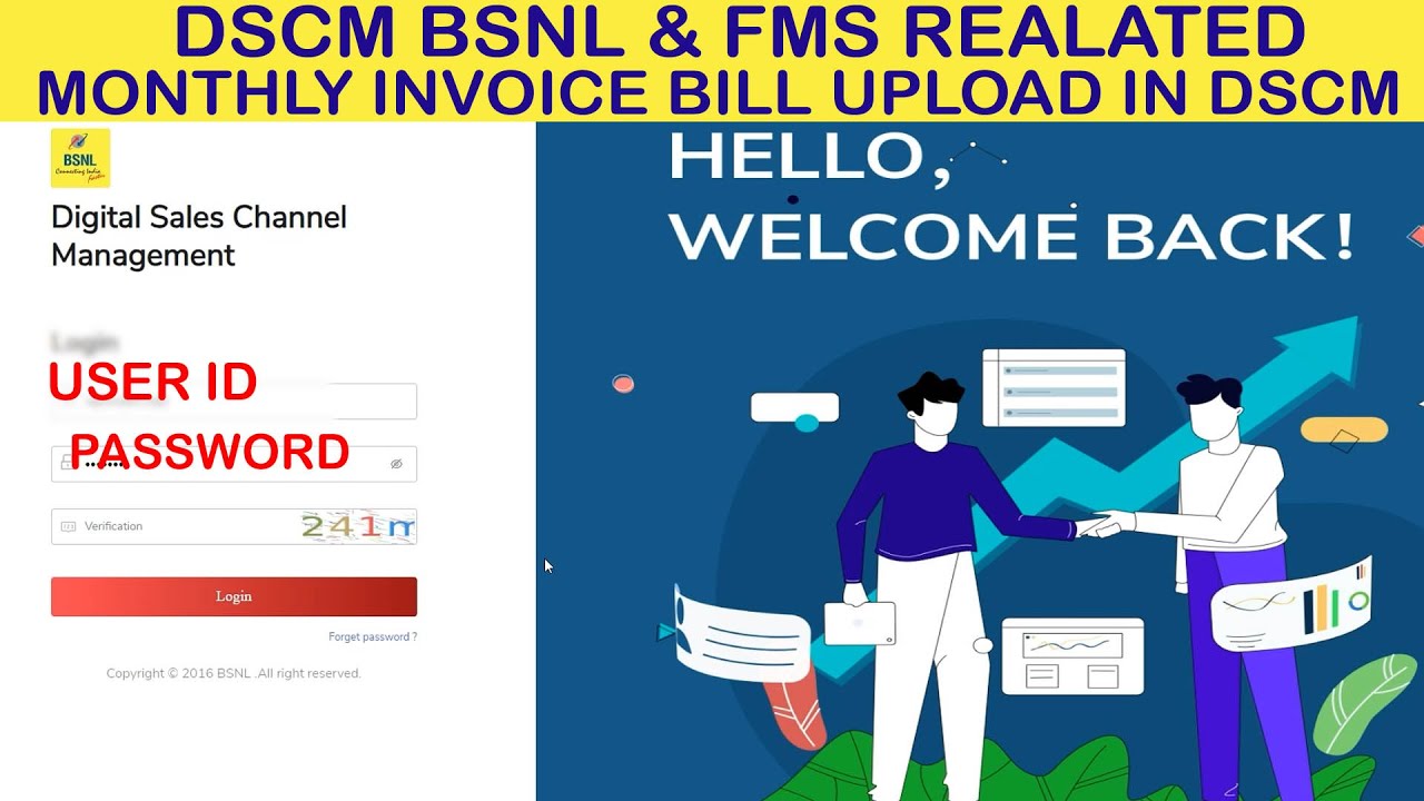 How to Monthly Invoice bill upload DSCM tamil video | BSNL ZSMART ...