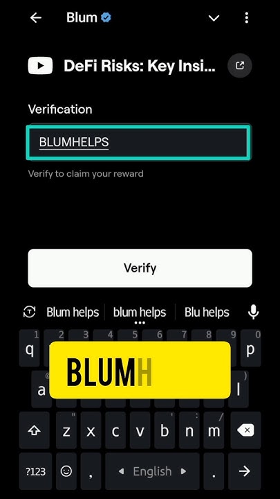 Defi Risks Key Insights Blum Video Code | Today Blum code | blum code Answer video - YouTube