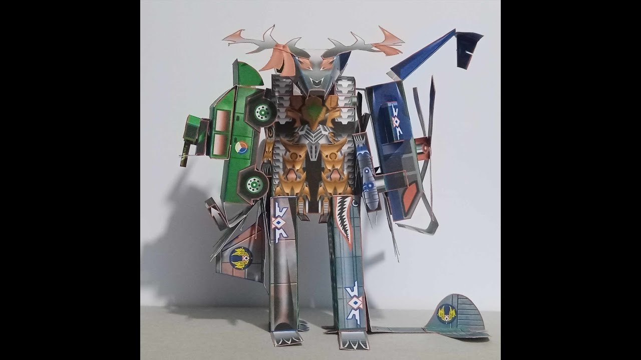 Foldabots Reawaken Review Lutabots, Wasakus. (Papercraft Robot Combiner ...