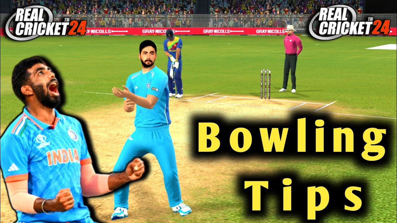 Real Cricket 24 Bowling Tips || Fast Bowling Every Ball Wickets Tricks ...