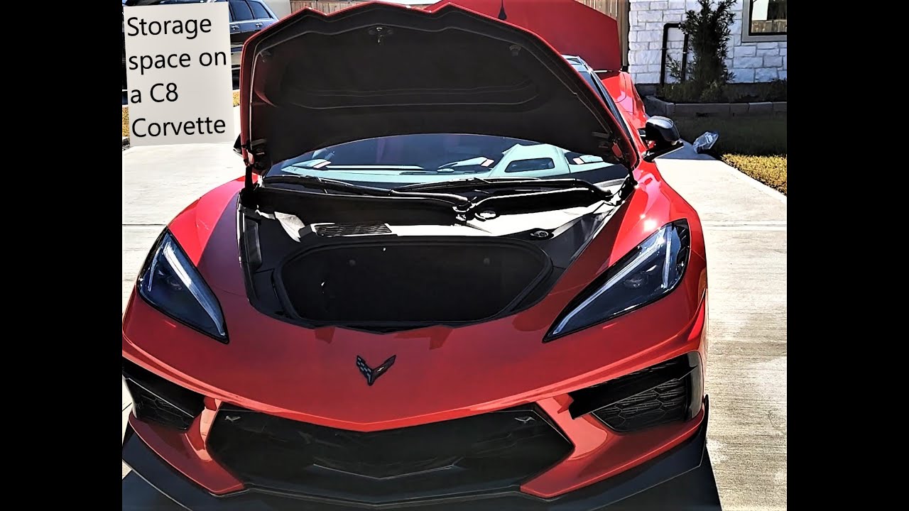 Storage space on 2021 C8 Corvette - YouTube
