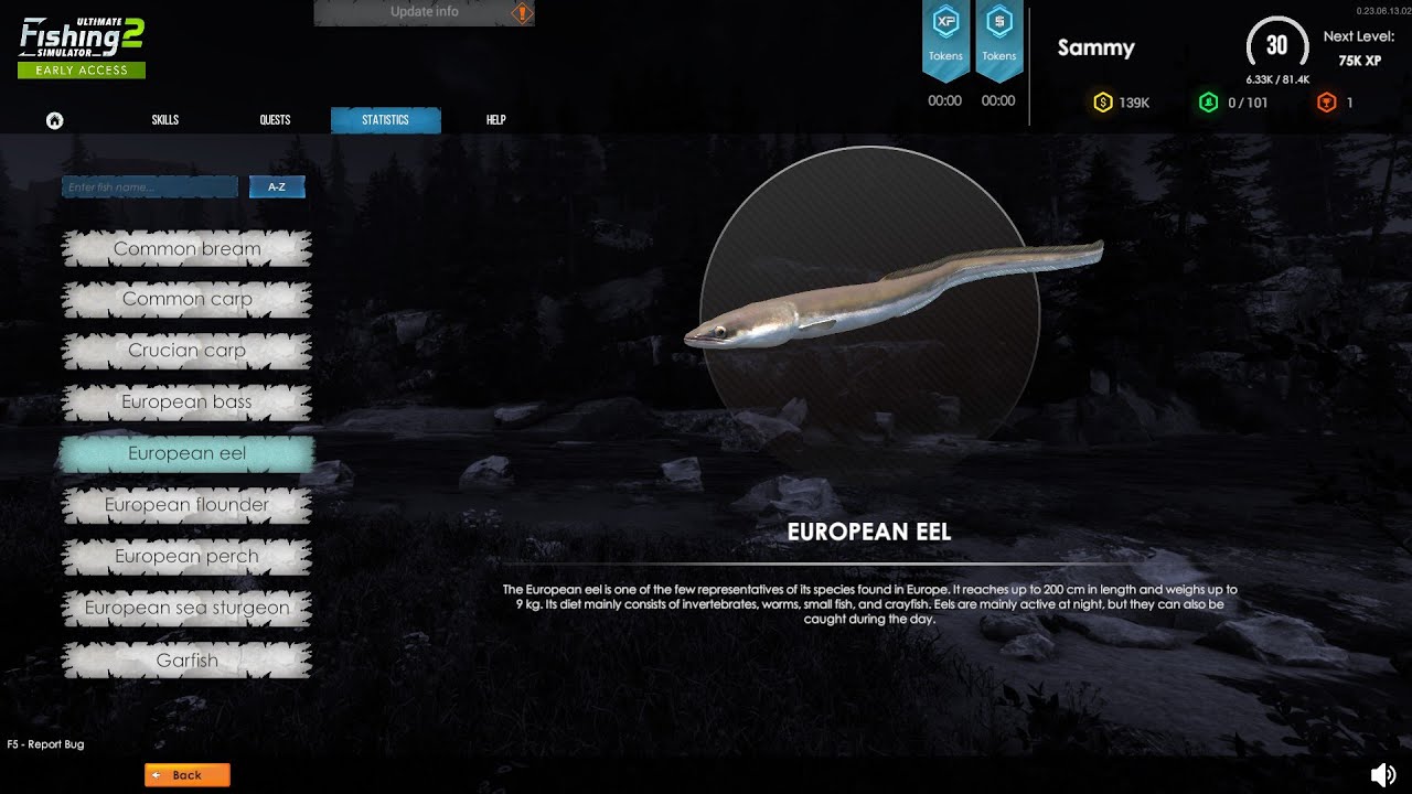 Ultimate Fishing Simulator 2: how to catch European Eel - YouTube