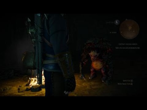 The Witcher 3 troll in the cave - YouTube