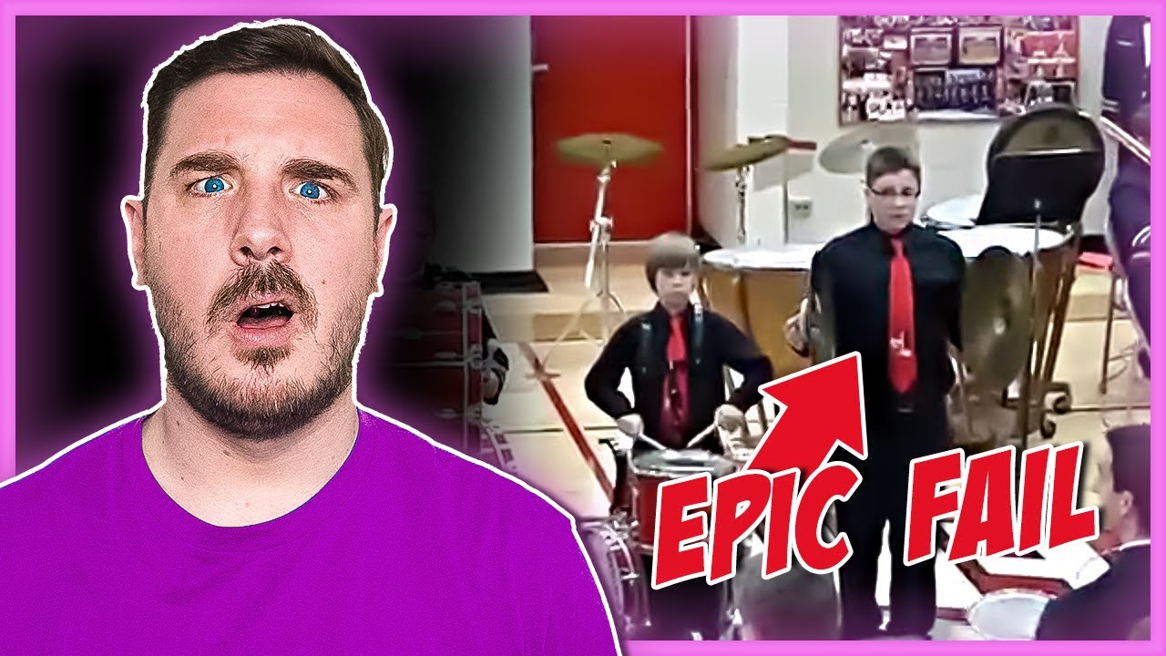 Drummer Reacts to Epic Drum Fails and The Biggest Drum Set in the WORLD - YouTube
