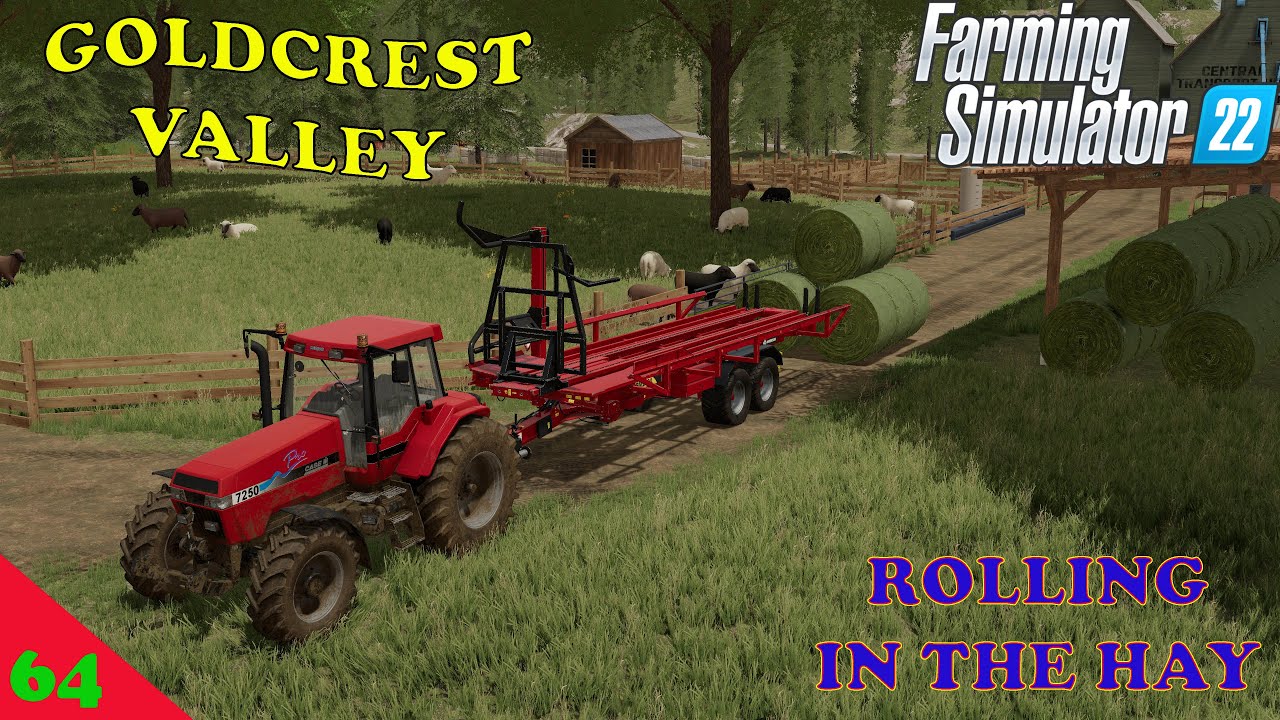 Goldcrest Valley Ep 64 Oat harvest and hay bales Farm Sim 22 - YouTube