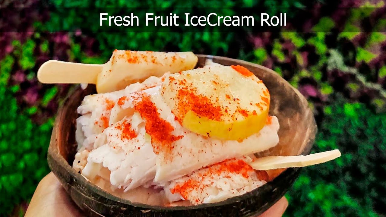 Fresh Fruit Ice Cream Roll - Fruit Frenzy, Thane - YouTube