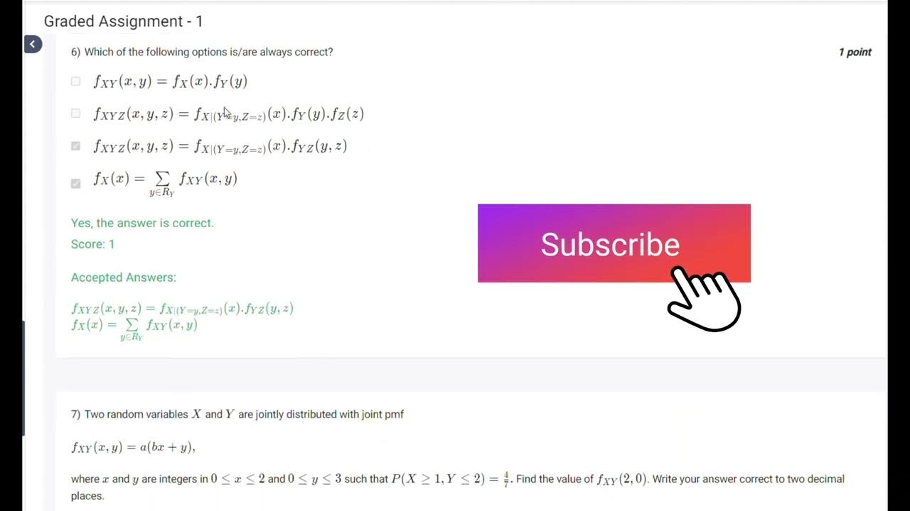 Statistics 2 Week 1 Graded Assignment Solutions Iitm Bs Data Science Youtube