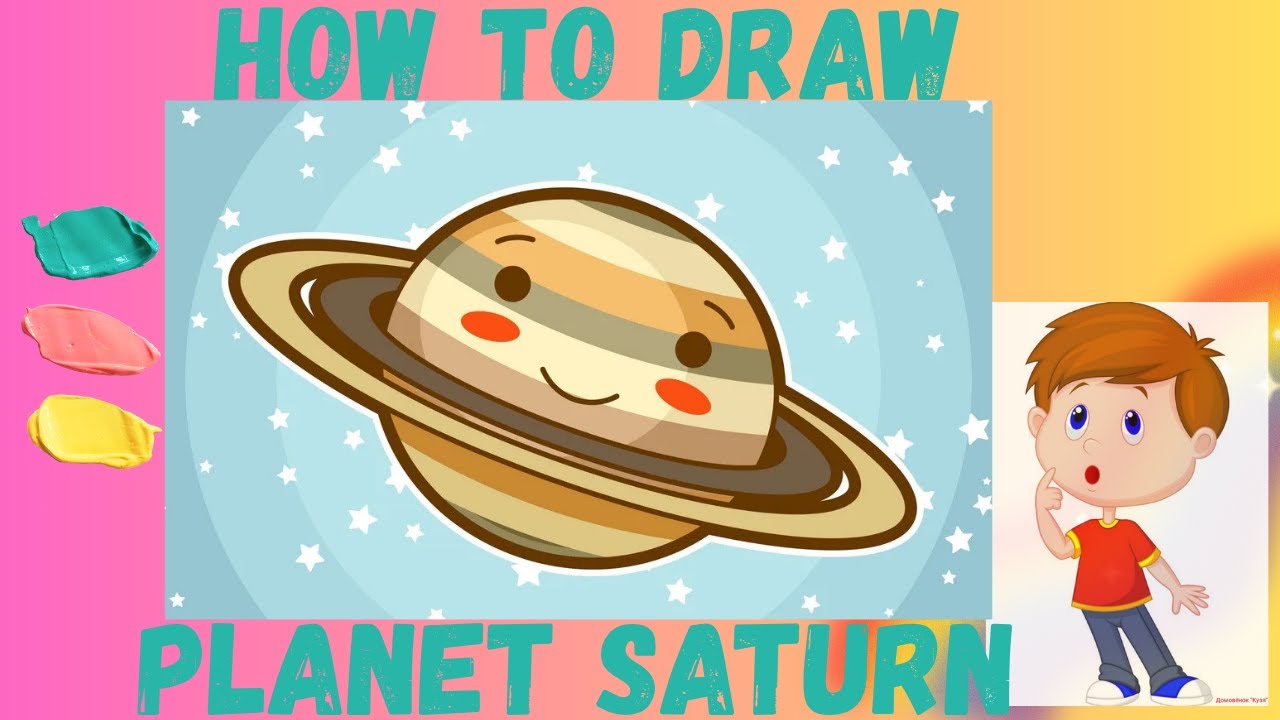How to Draw Planet Saturn Step by Step - YouTube