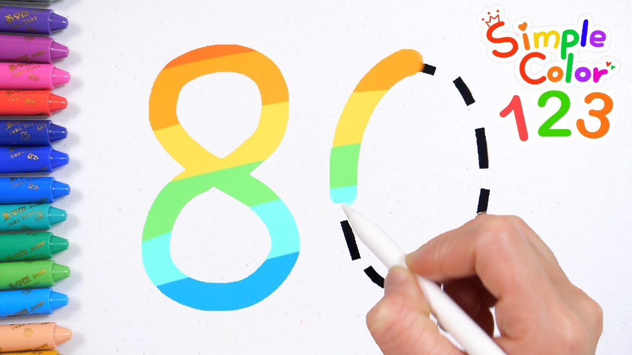 Have fun learning by coloring the number 80 with paint | Teach your ...