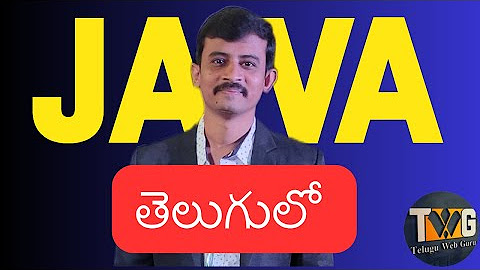 Core Java Tutorials in Telugu by TeluguWebGuru Santosh Raju Dabbiru - YouTube
