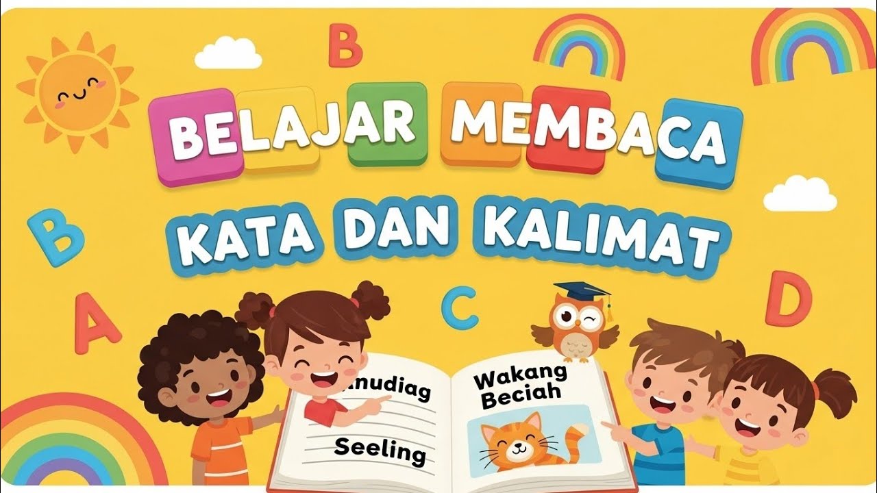 Belajar Membaca Kata & Kalimat untuk Anak | Edukasi Anak Menyenangkan 📚 ...