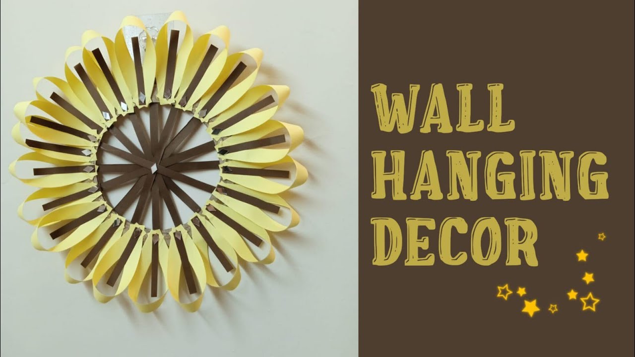 Easy Paper Wall Hanging Decor | Easy paper craft ideas / Paper crafts ...