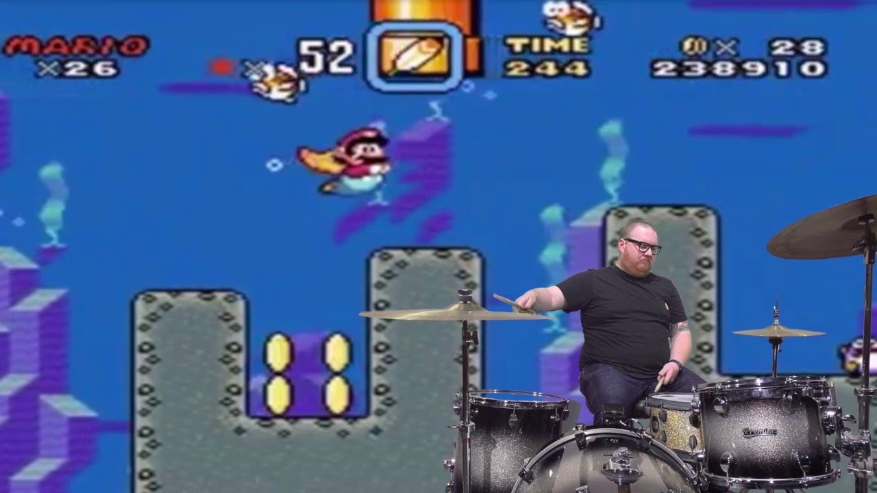 Super Mario World Drums - Underwater Level - YouTube