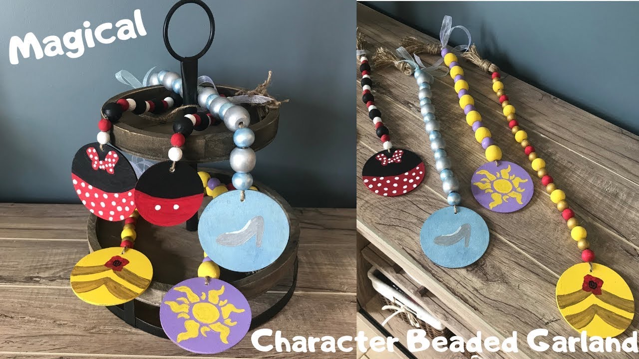 Disney Character Inspired Beaded Garland for Home Decor - YouTube