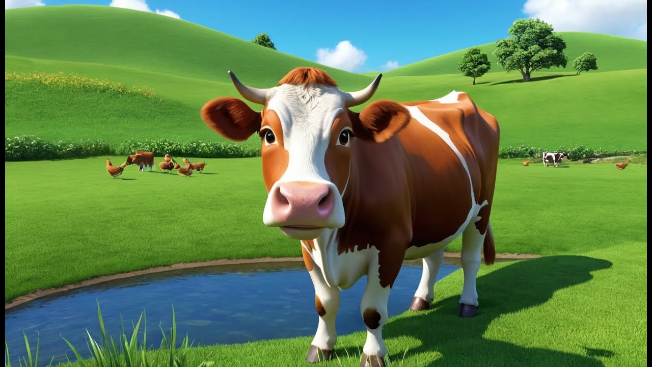 Moo Moo Brown Cow | Fun Nursery Rhyme for Kids | Sing-Along Song - YouTube