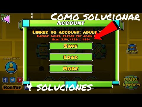 4 soluciones para el backup failed en Geometry Dash 2.2 - YouTube
