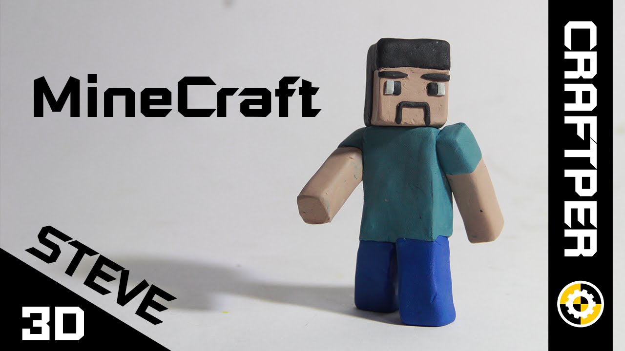 Minecraft Steve - POLYMER CLAY - YouTube