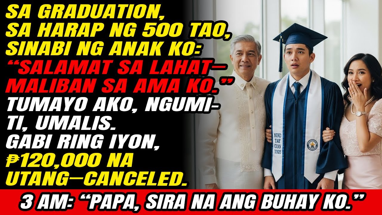 Sa graduation, sinabi ng anak ko: “Salamat sa lahat—maliban sa ama kong ...
