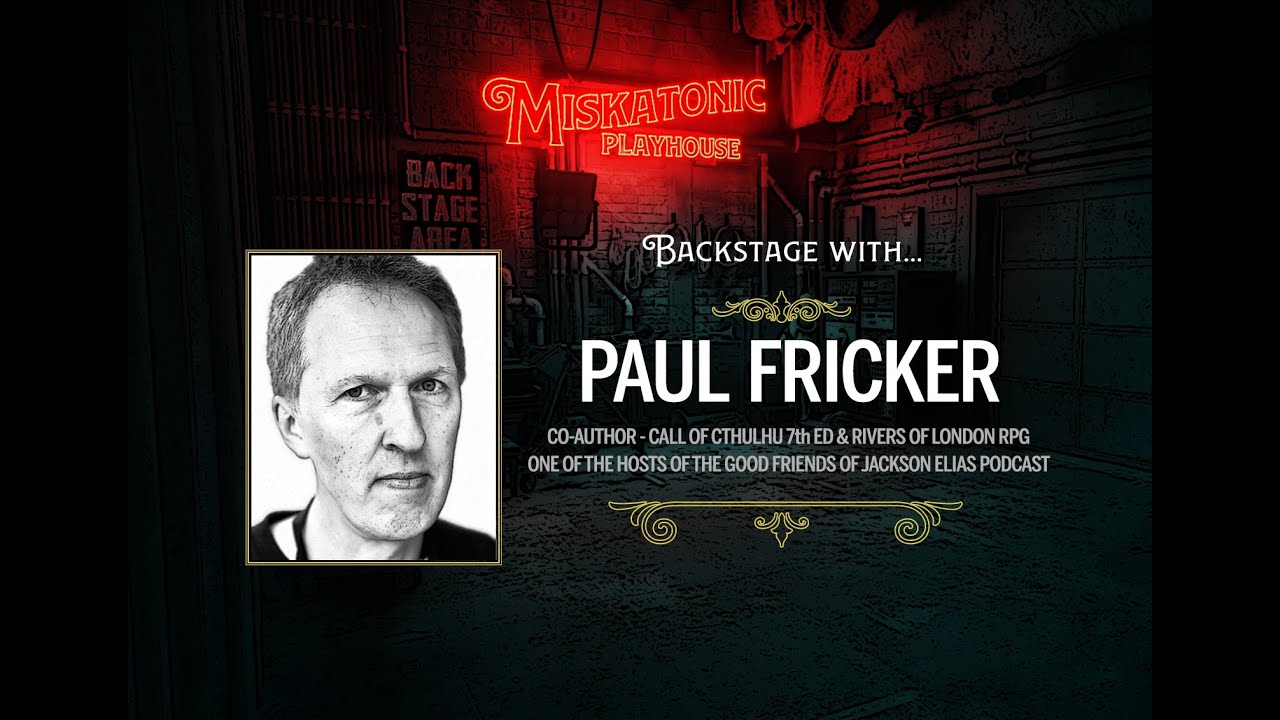 Backstage with... Paul Fricker (Author) - YouTube