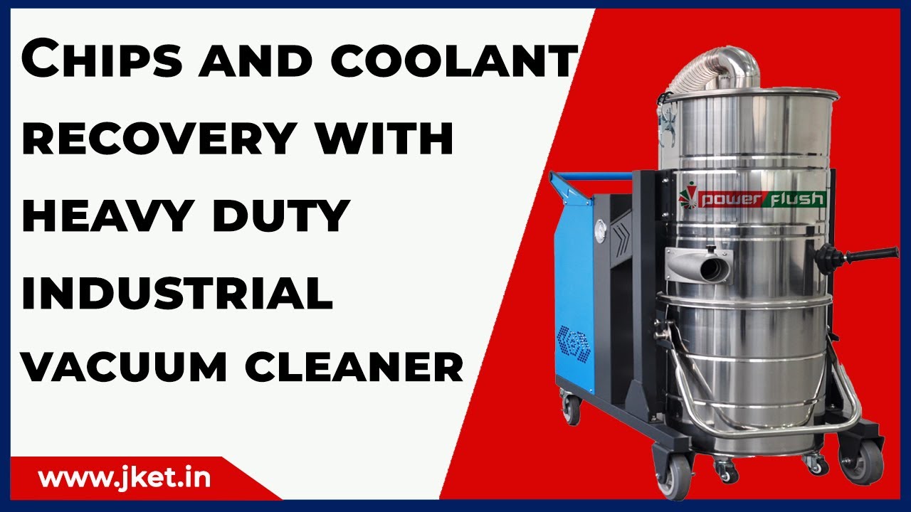 Chips and coolant recovery with heavy duty industrial vacuum cleaner ...