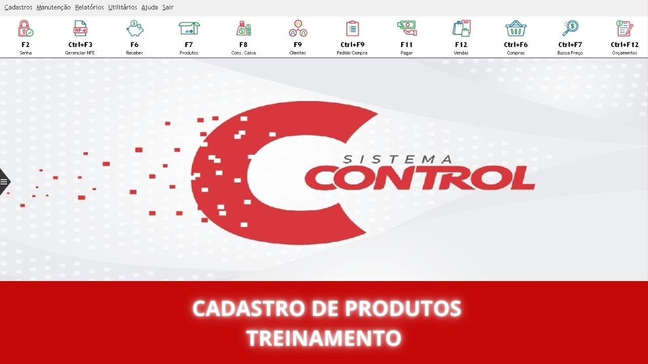 Cadastro de produtos - Sistema Control | Treinamento - YouTube