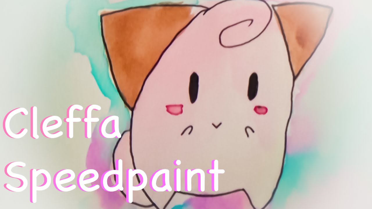 Cleffa Speedpaint - Watercolor - YouTube