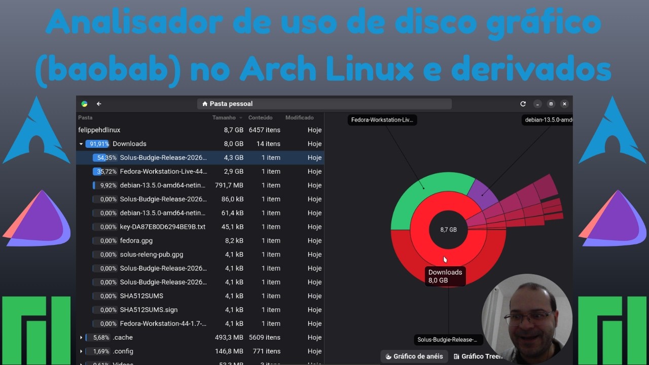 Analisador de uso de disco gráfico (baobab) no Arch Linux e derivados ...
