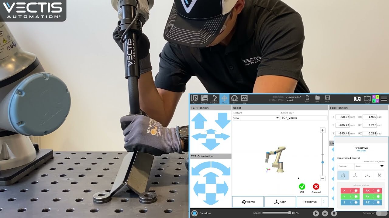 Teaching a simple weld on the Vectis system - YouTube